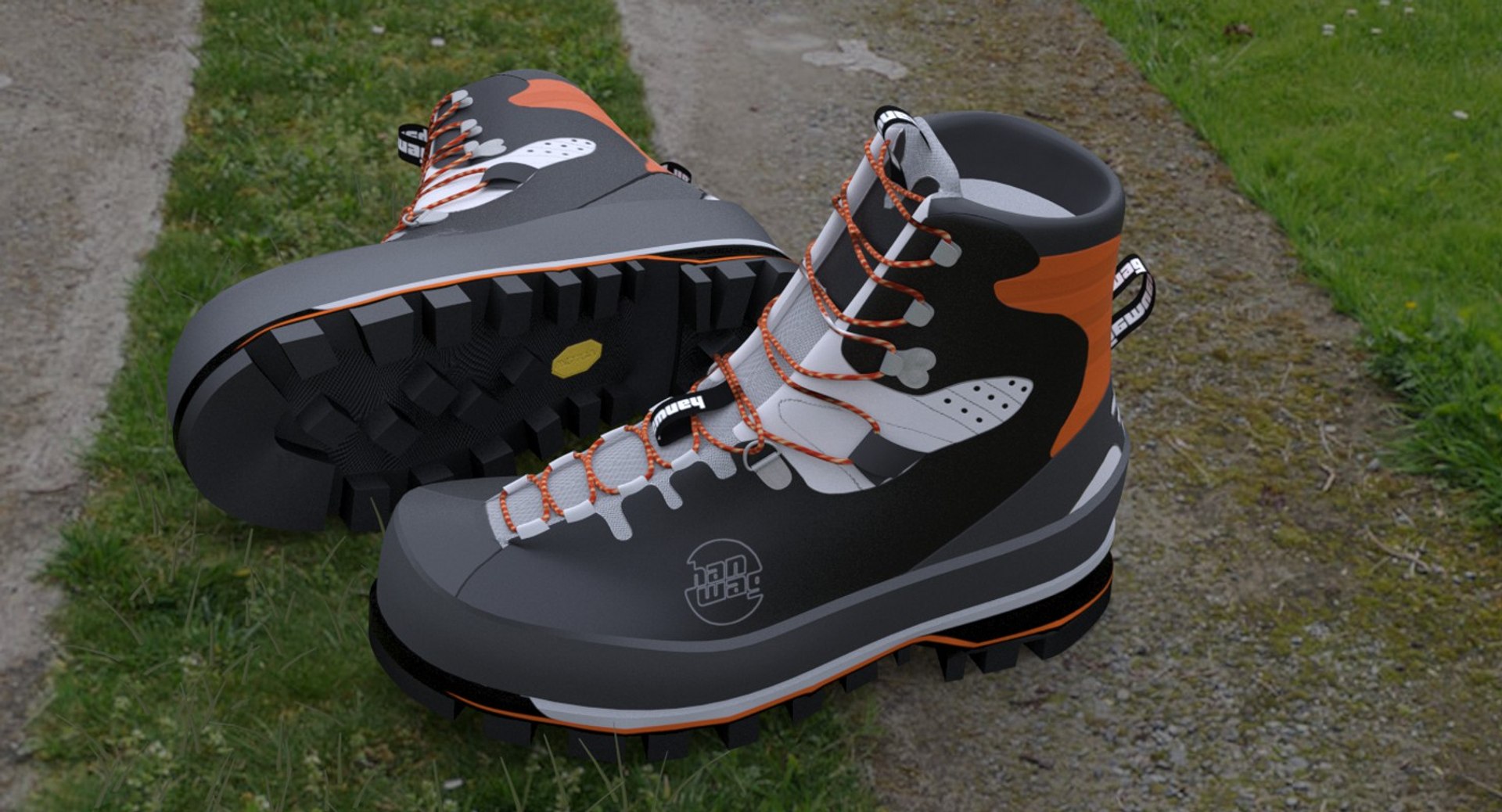 3D Hanwag Friction Shoes - TurboSquid 1209436