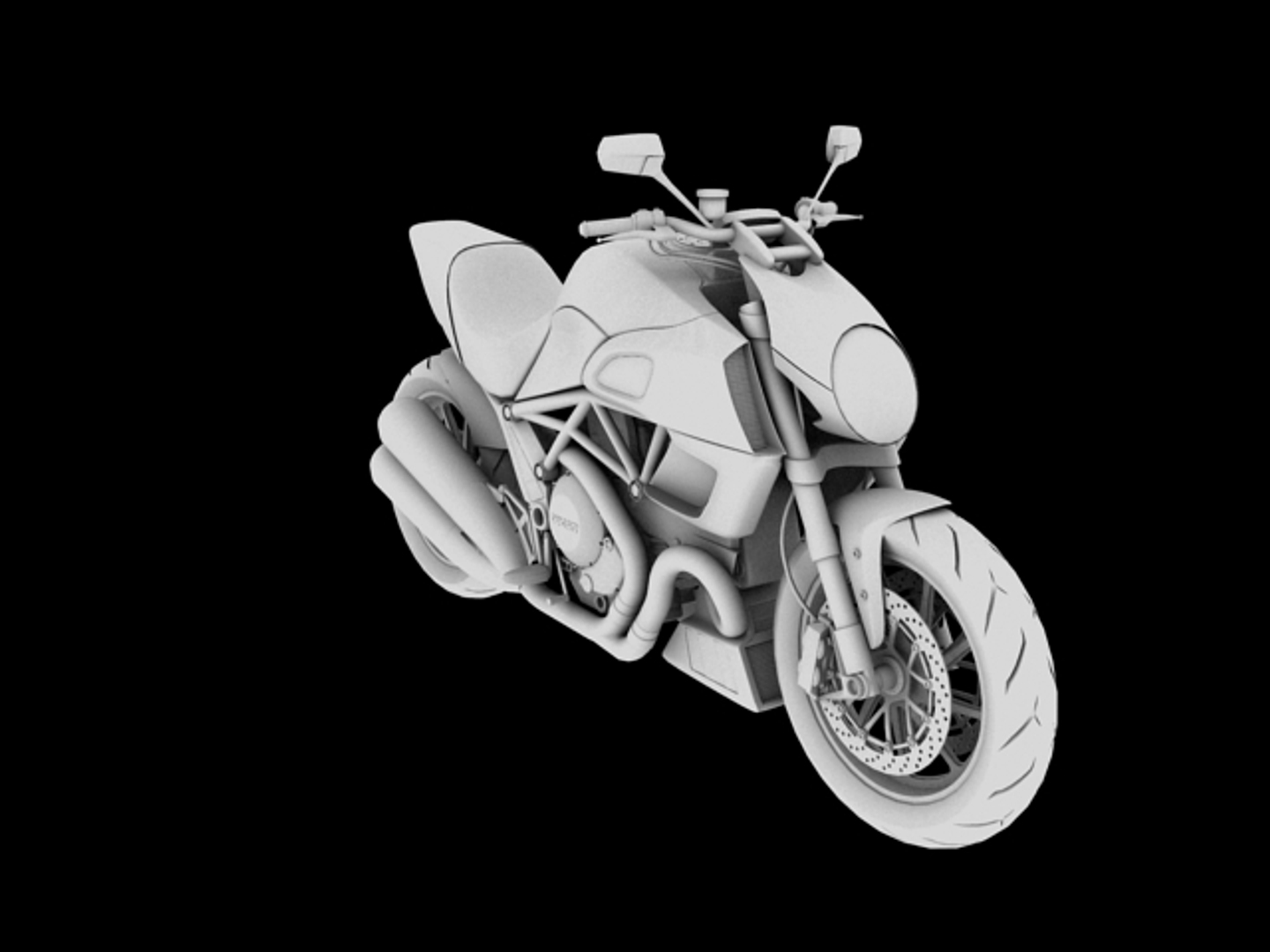 Ducati Diavel 2011 3d Model