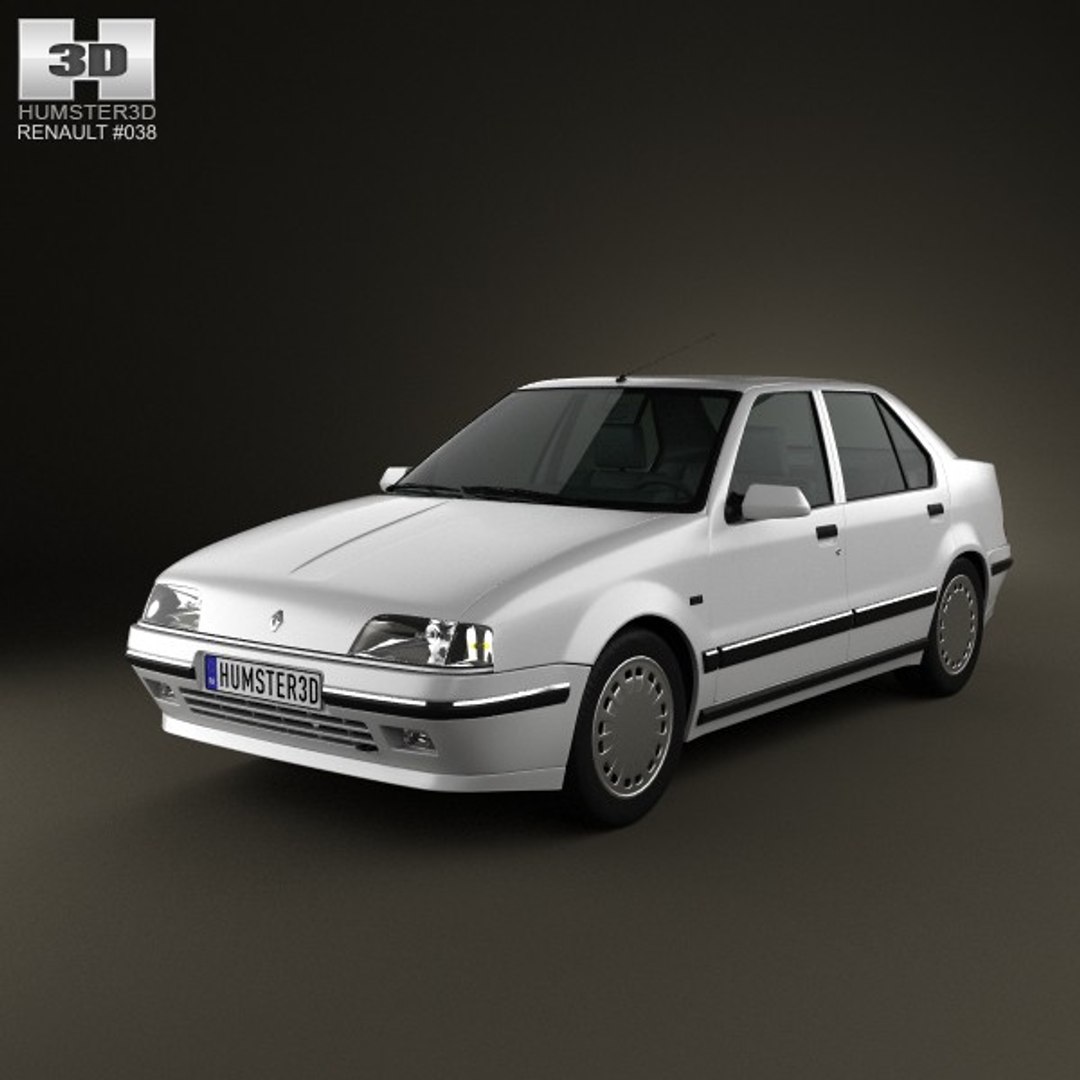 3d renault 19 sedan model