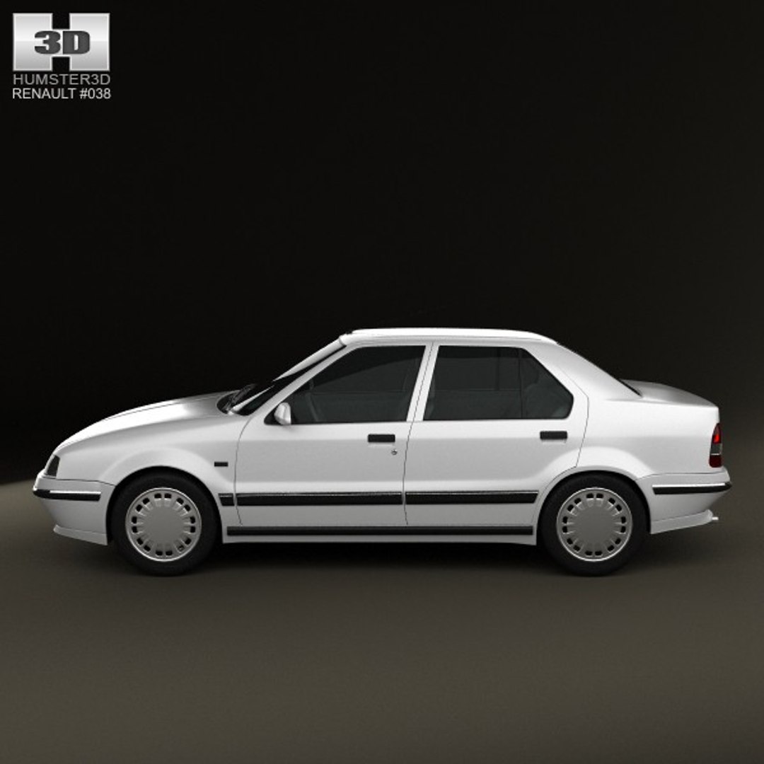 3d renault 19 sedan model