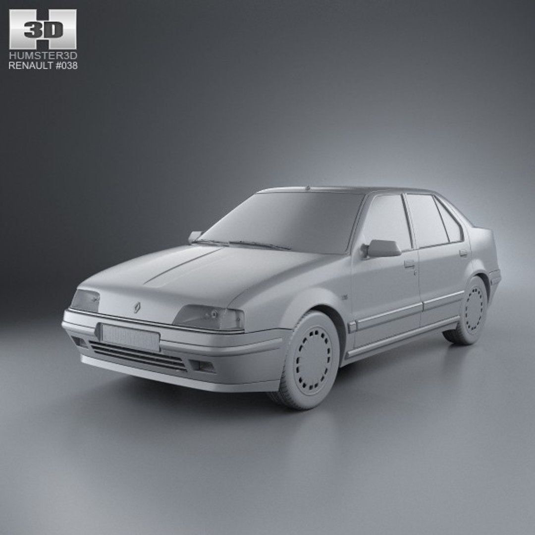 3d renault 19 sedan model