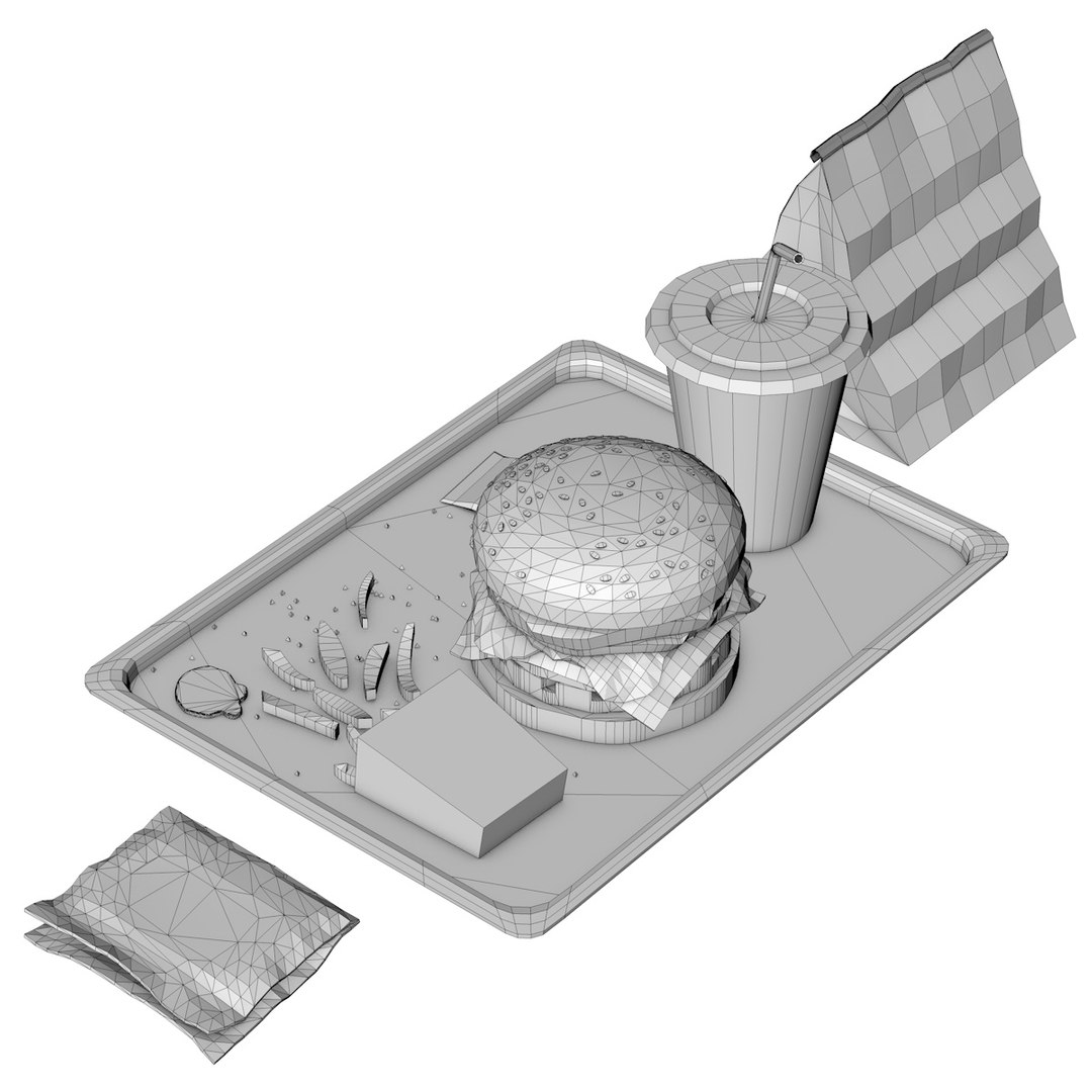 3D Model Fastfood Burger - TurboSquid 1489543