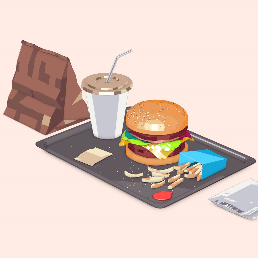 3D Model Fastfood Burger - TurboSquid 1489543