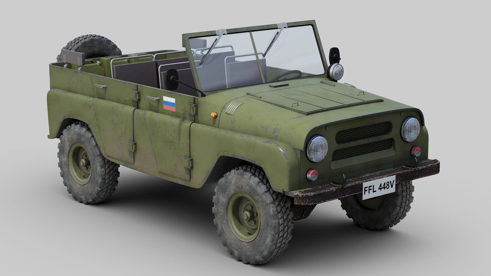 3ds Soviet Russian Uaz 469
