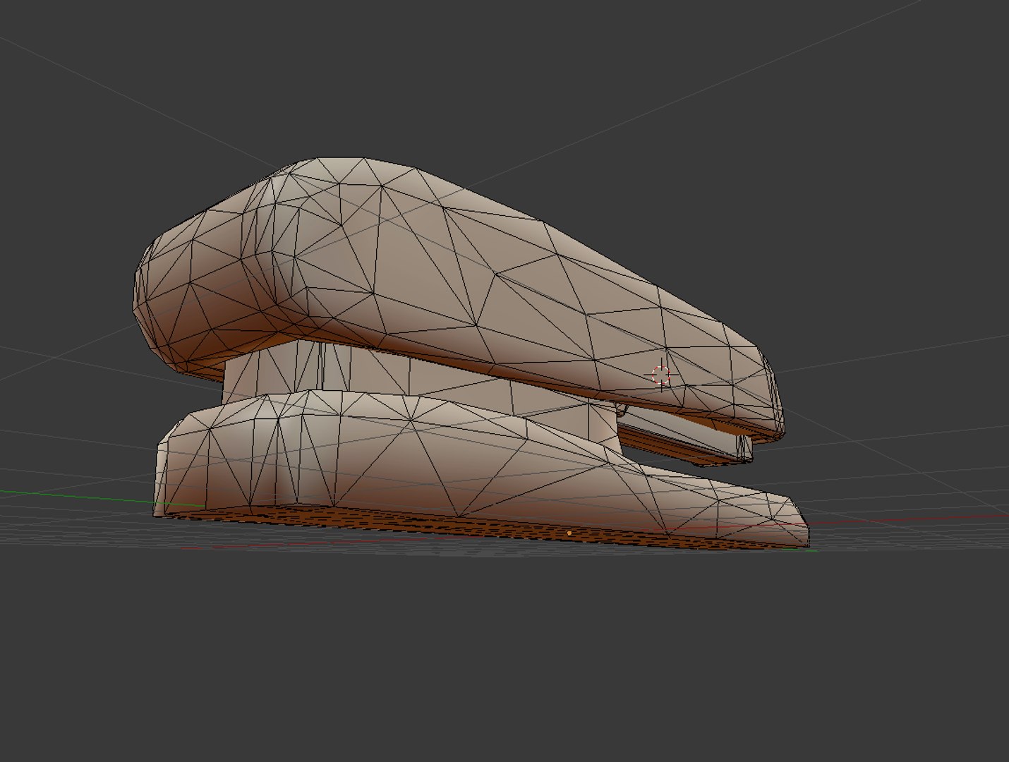 3d stapler rigged wood