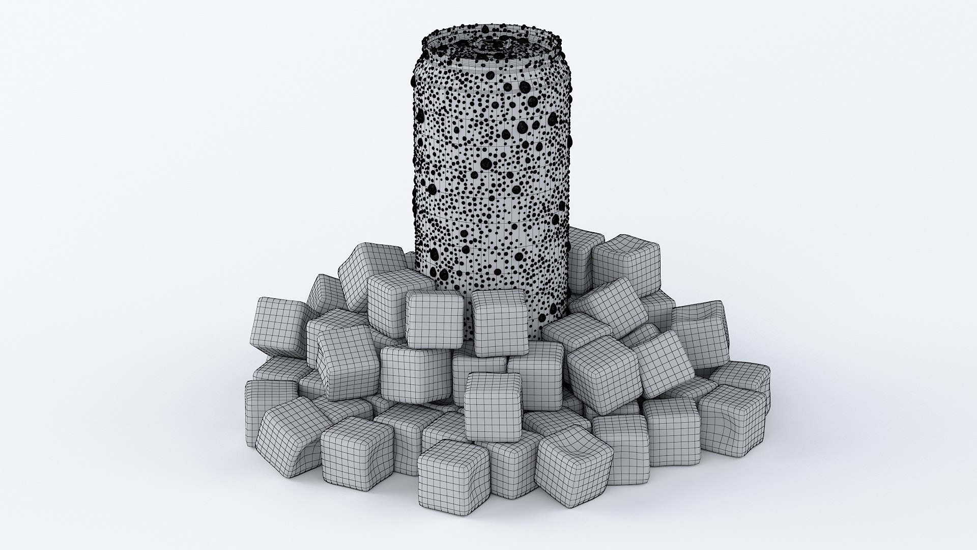 Sleek Beverage Can 330ml In Ice With Water Droplets 3D Model ...