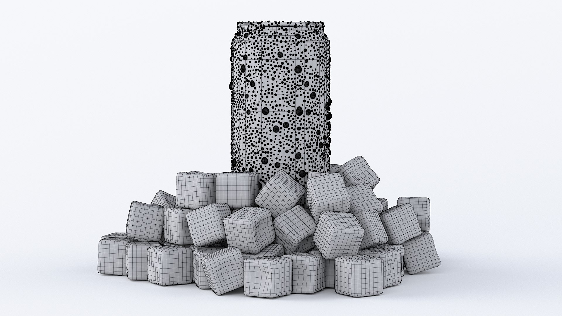 Sleek Beverage Can 330ml In Ice With Water Droplets 3D Model ...