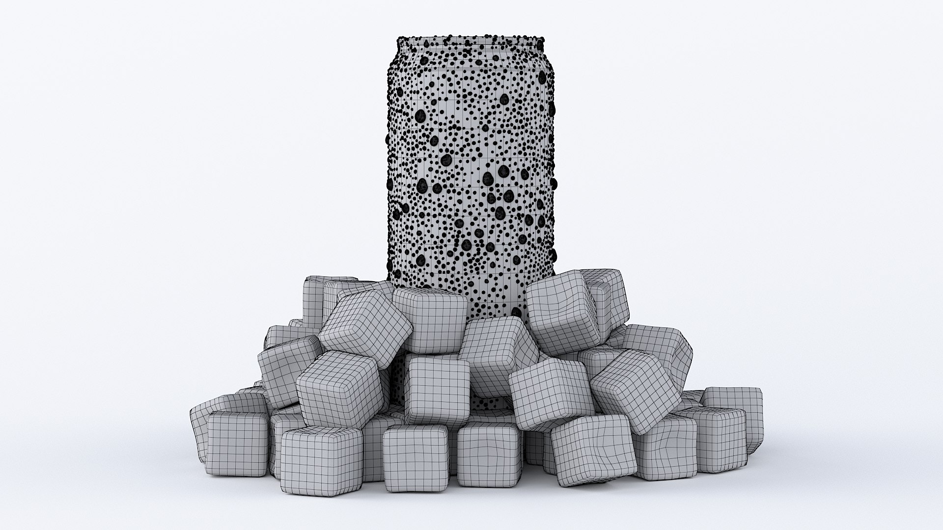 Sleek Beverage Can 330ml In Ice With Water Droplets 3D Model ...