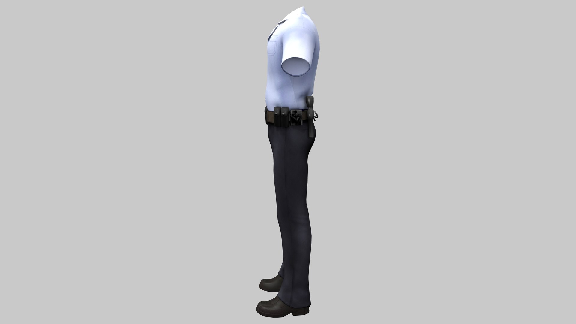 3D Model Mens Police Uniform Set - TurboSquid 1916602