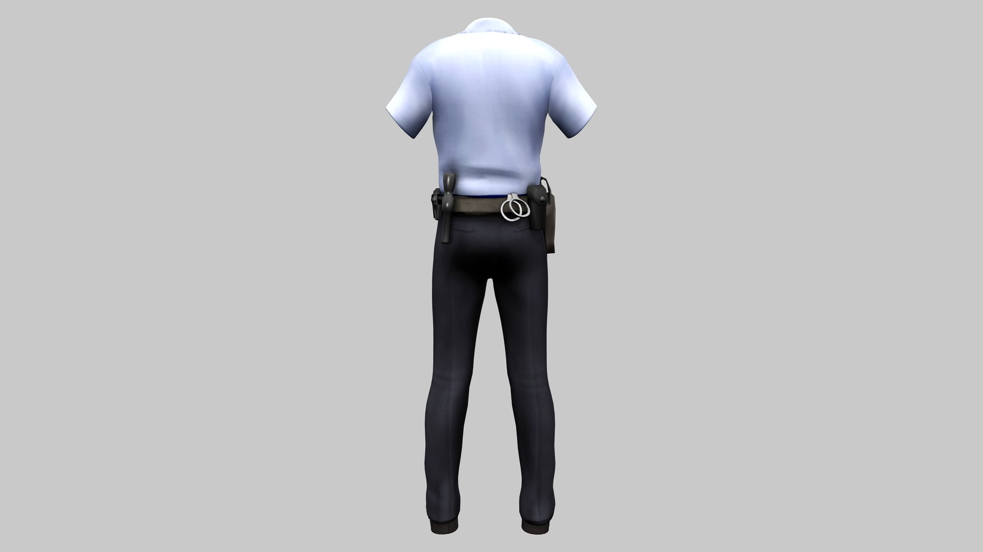 3D Model Mens Police Uniform Set - TurboSquid 1916602