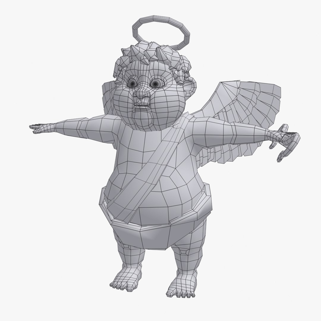 Rigged Angel 3d Model