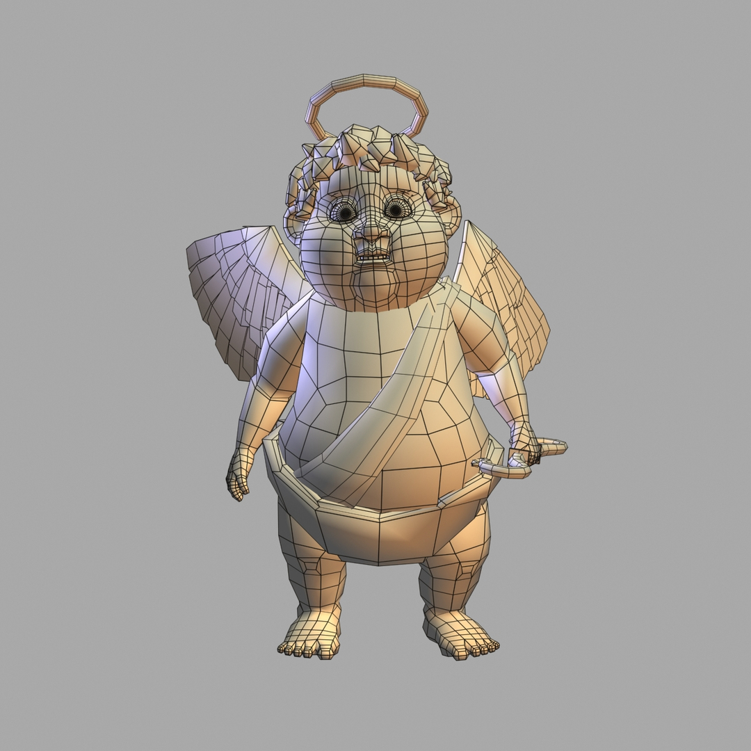 Rigged Angel 3d Model