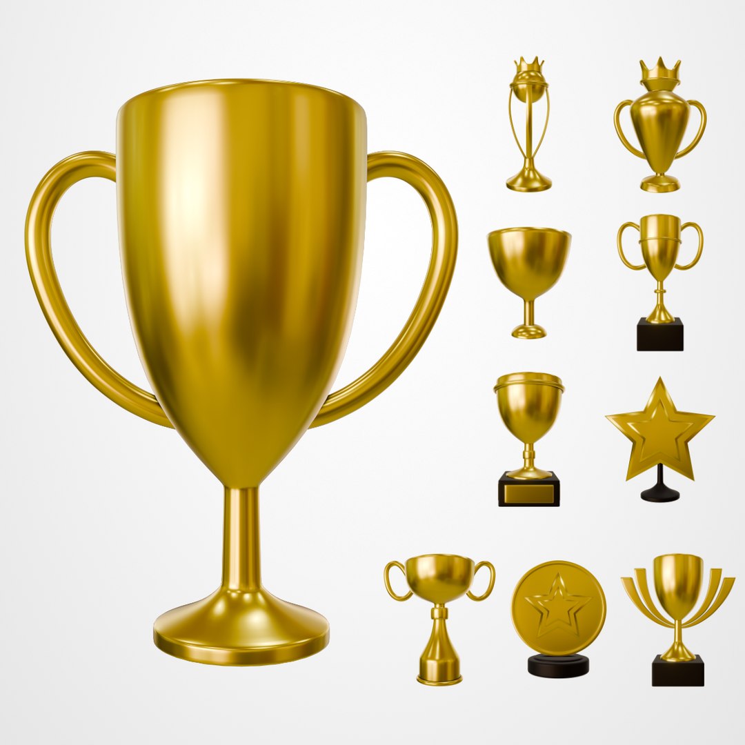 3D Gold Trophy model - TurboSquid 2173228