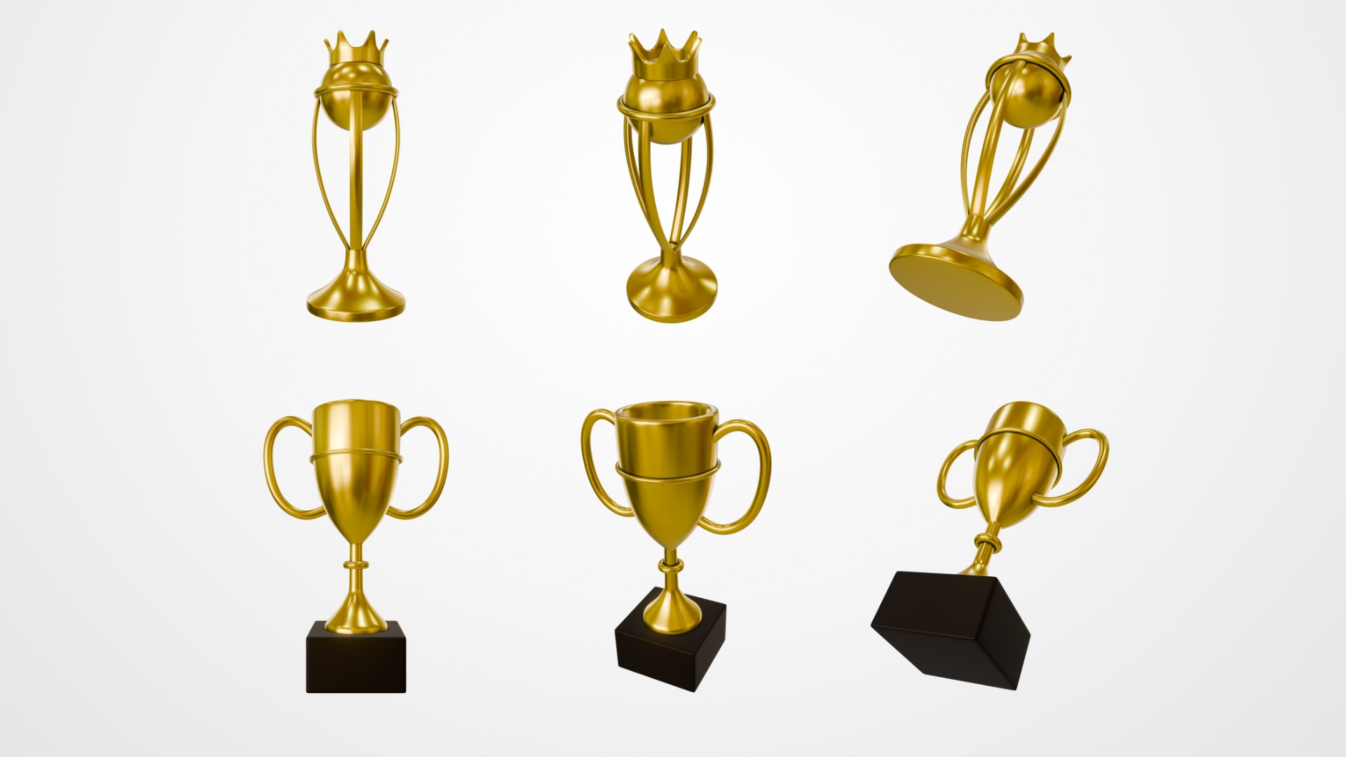 3D Gold Trophy model - TurboSquid 2173228