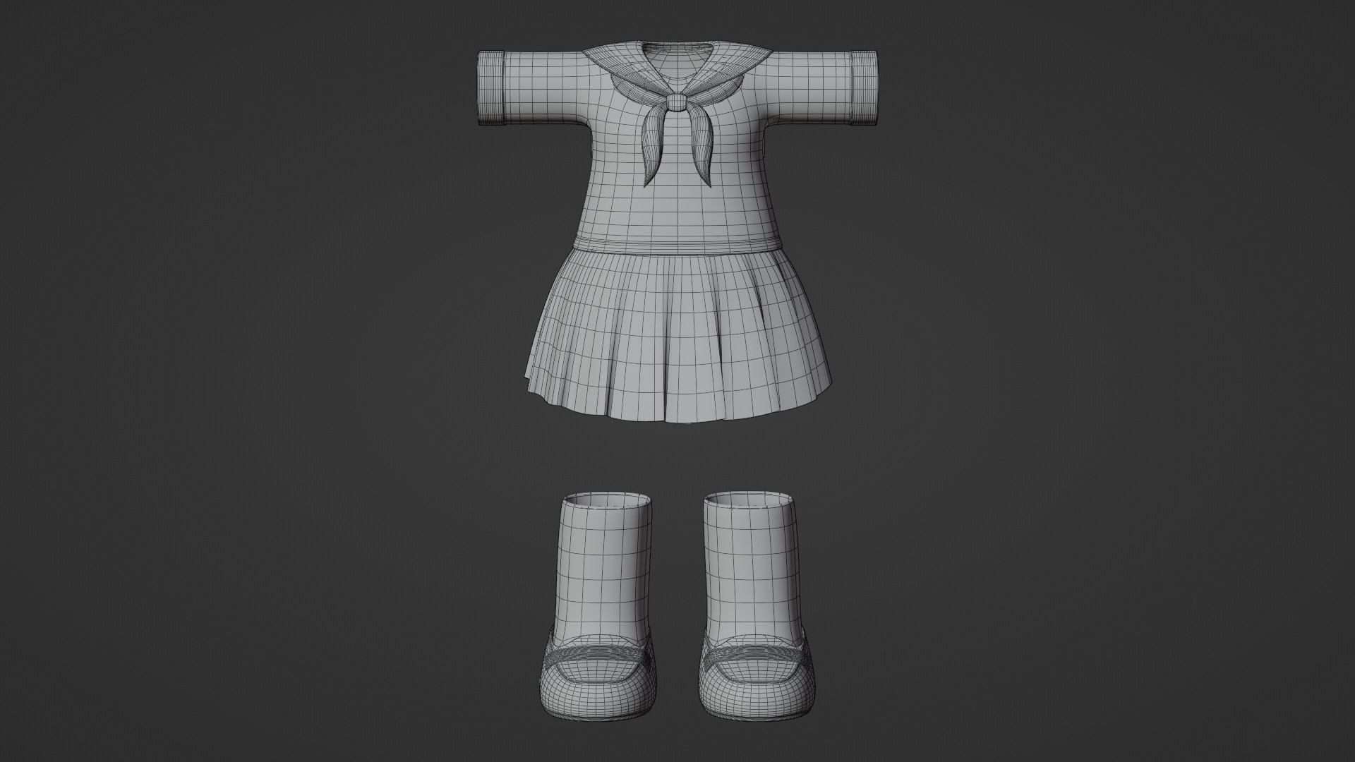 Minimal Chibi School Uniform 02 3D Model - TurboSquid 1981701