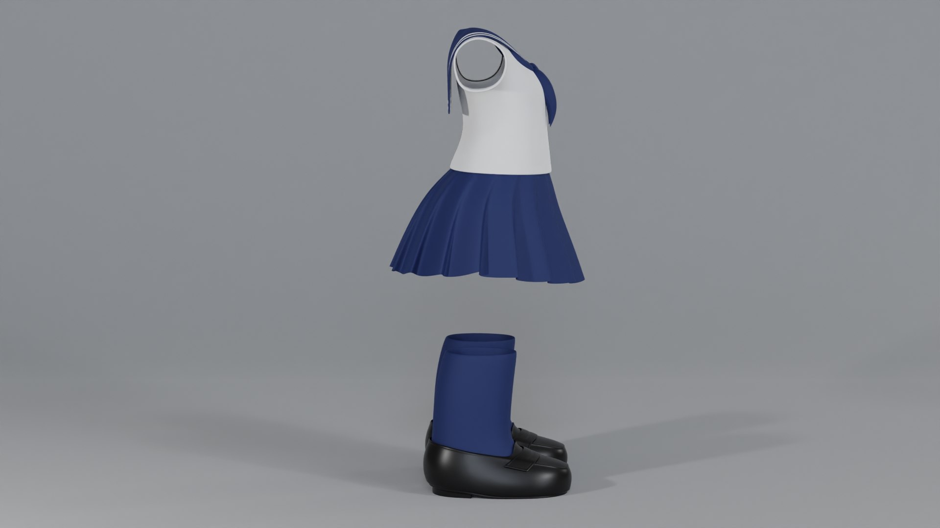 Minimal Chibi School Uniform 02 3D Model - TurboSquid 1981701