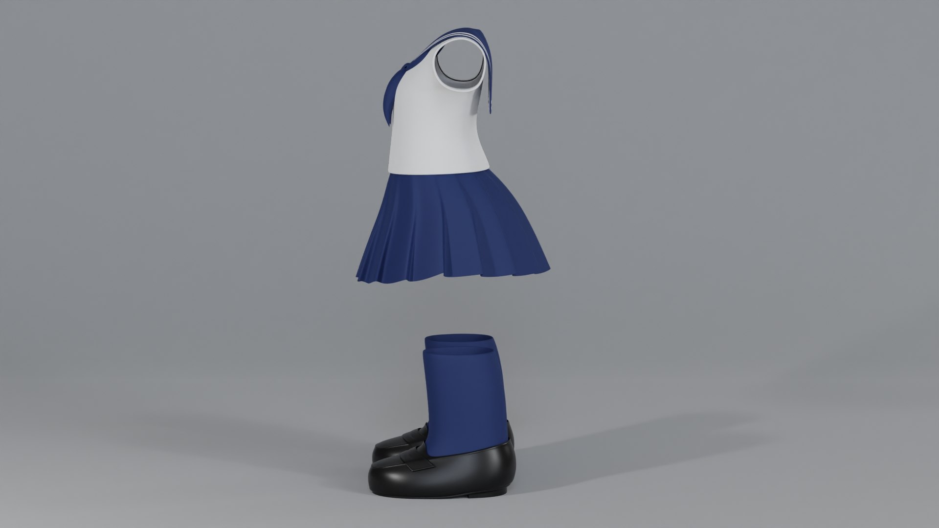 Minimal Chibi School Uniform 02 3D Model - TurboSquid 1981701