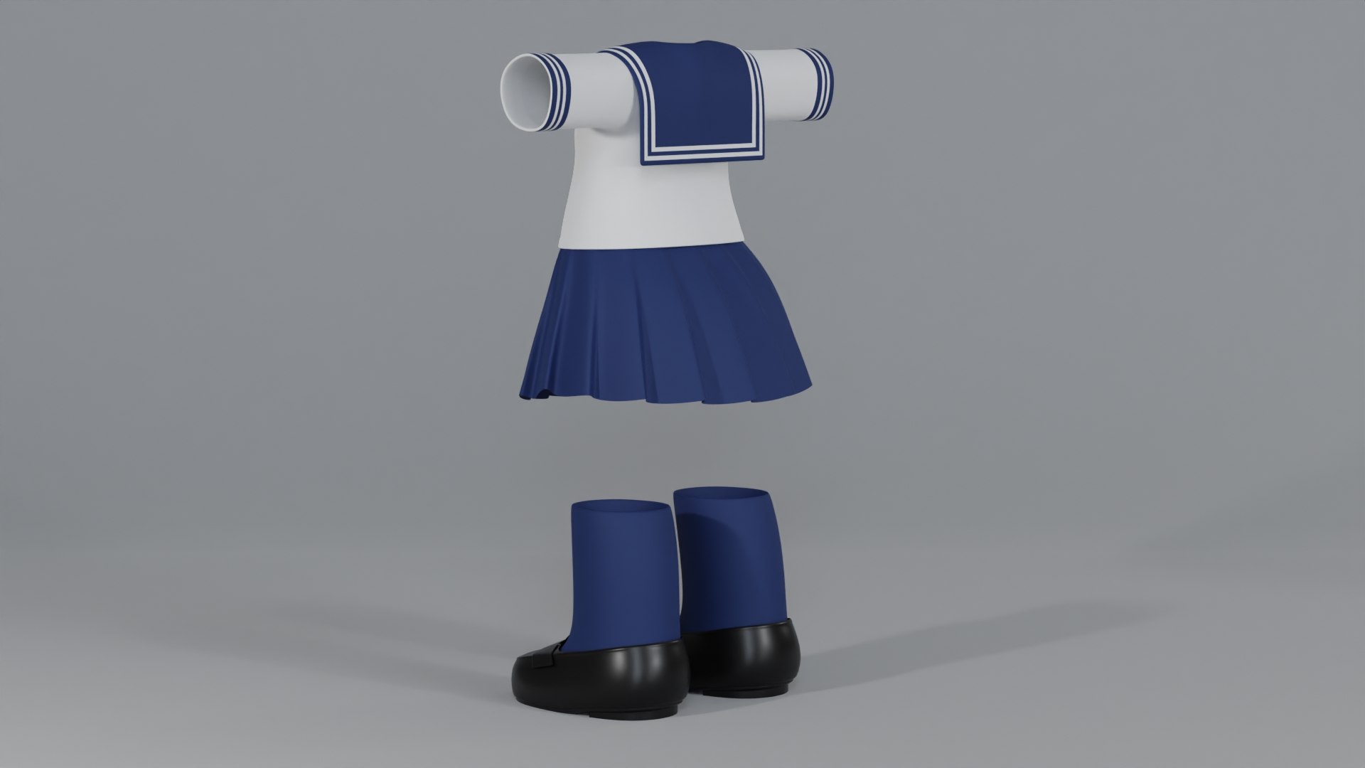 Minimal Chibi School Uniform 02 3D Model - TurboSquid 1981701