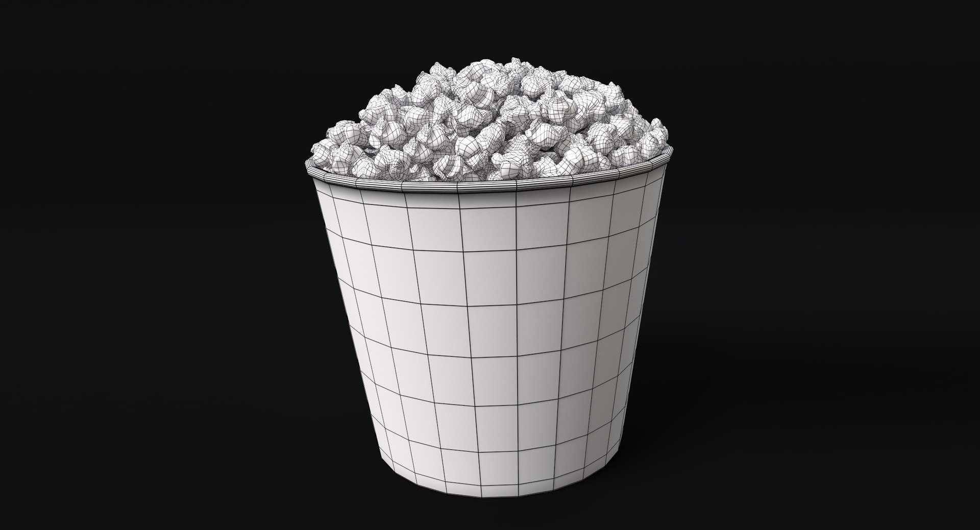 3d Model Bucket Popcorn