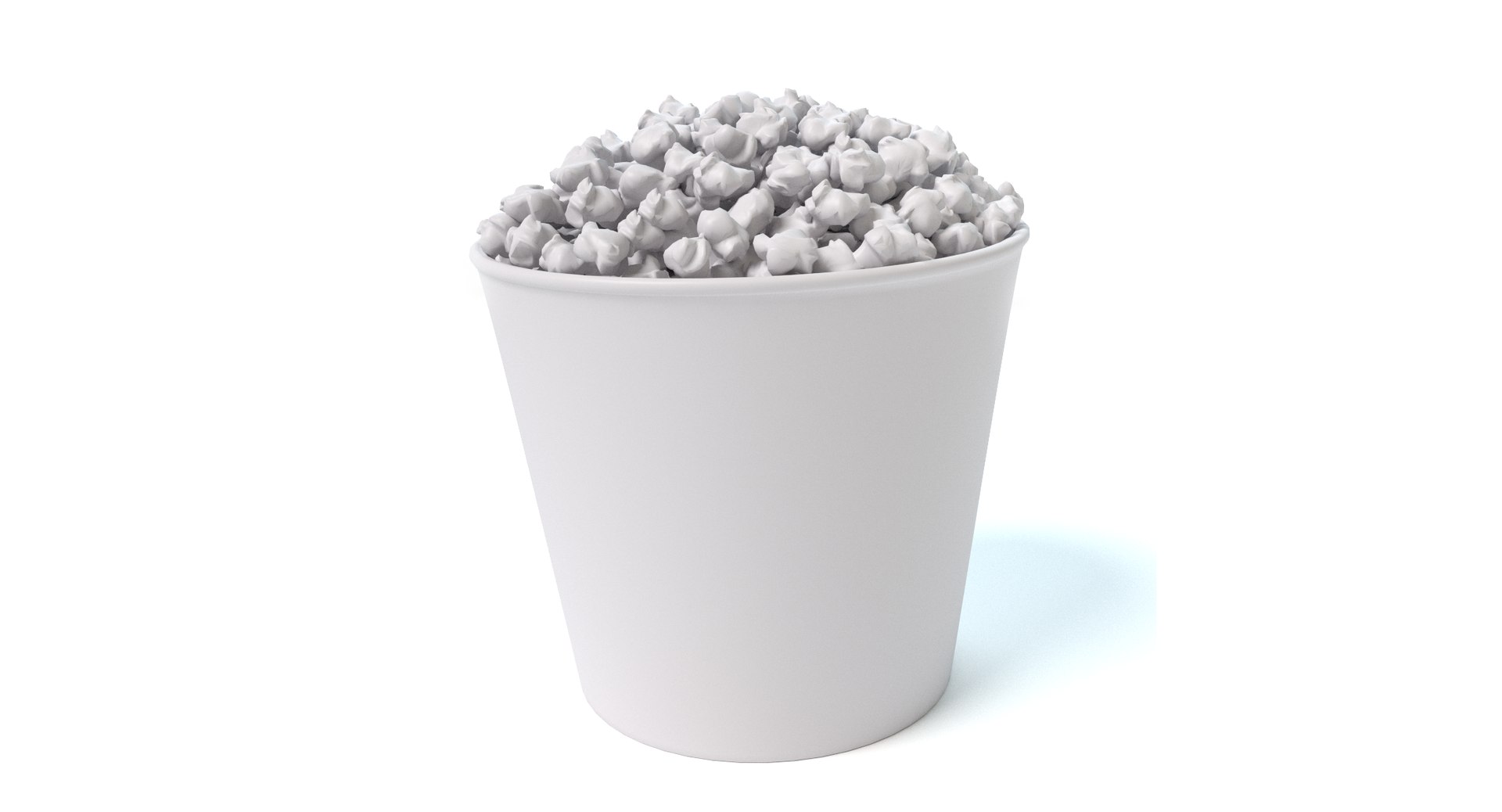 3d Model Bucket Popcorn