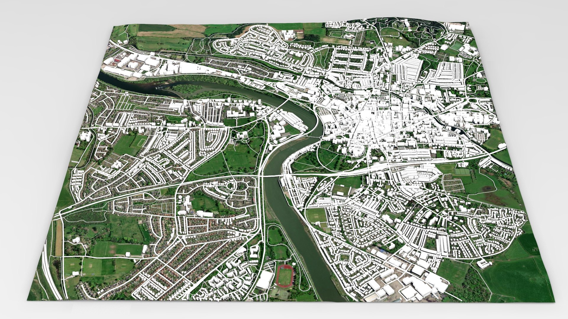 3D Model Cityscape Lancaster Great Britain - TurboSquid 2039516