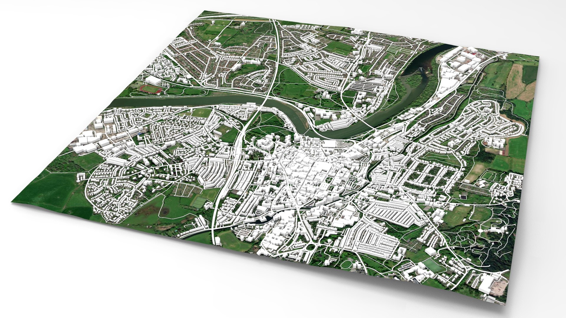 3D Model Cityscape Lancaster Great Britain - TurboSquid 2039516