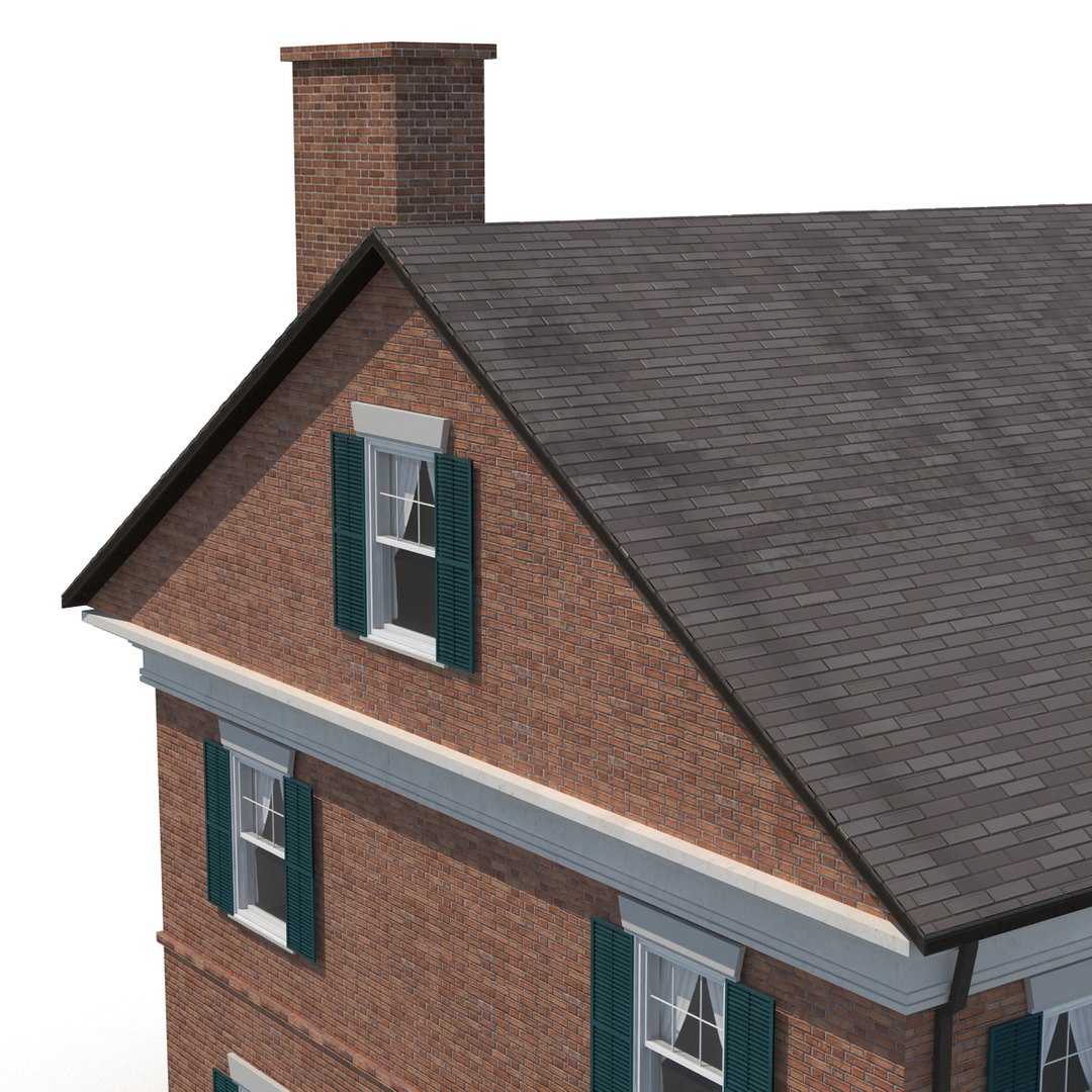 3d model colonial house build