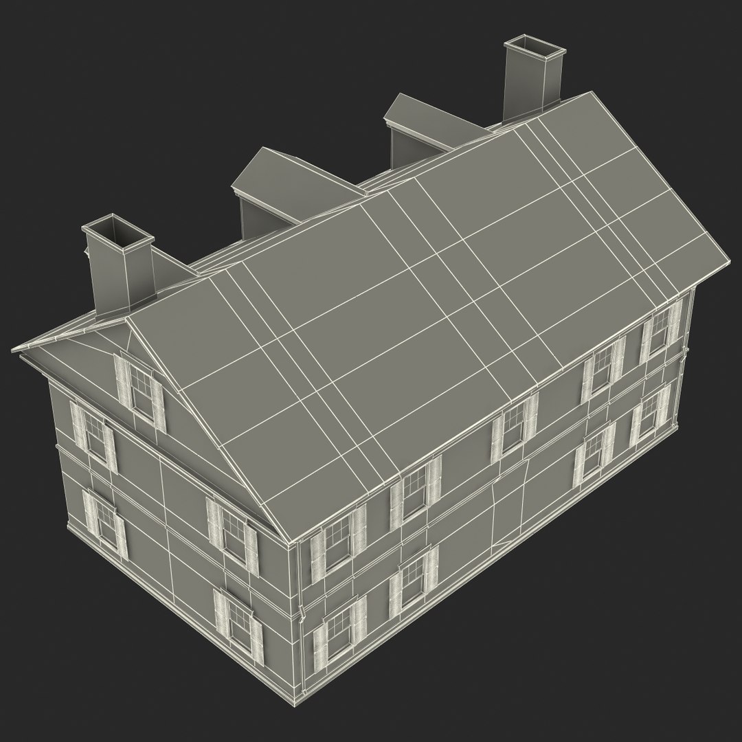 3d model colonial house build