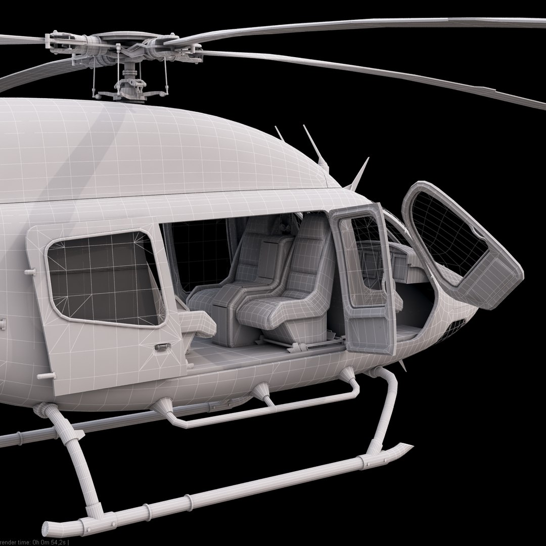 bell 429 helicopter interior 3d 3ds