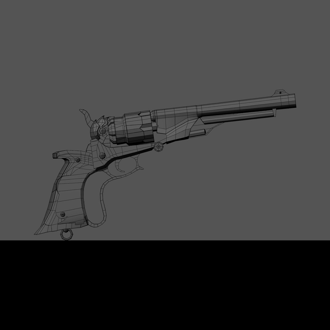 3D Revolver Lowpoly Model - TurboSquid 1760371