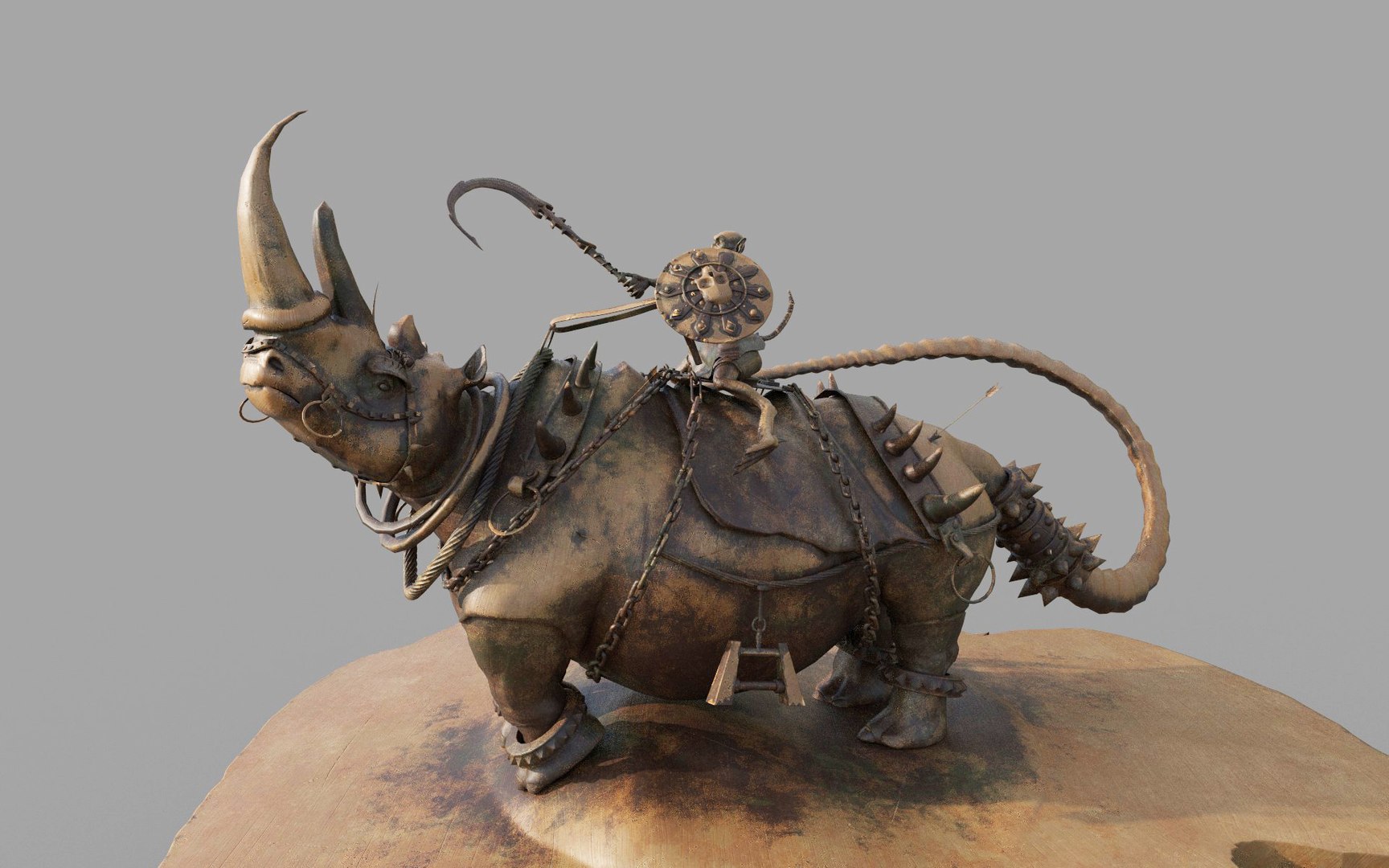 3D Rhinoceros Creature Woman 3d Model - TurboSquid 1958967