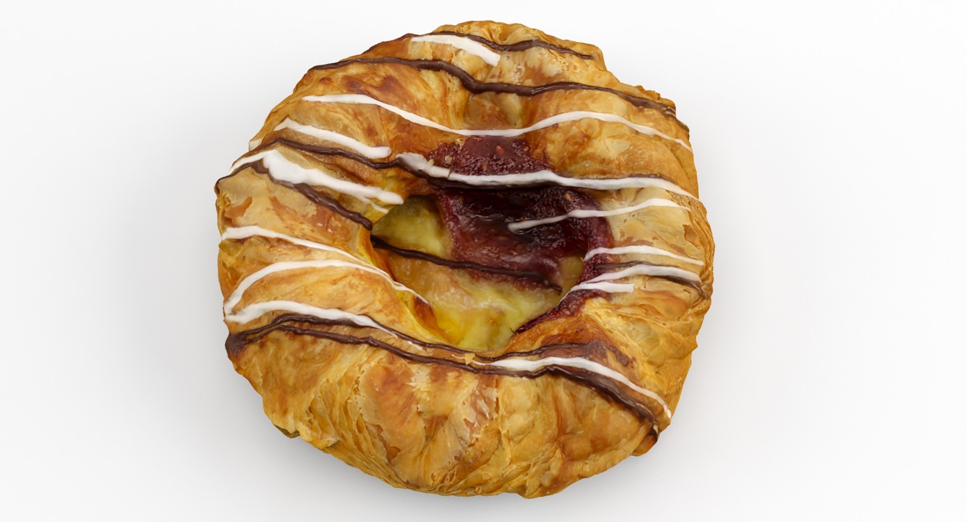 3d Model Realistic Danish Pastry