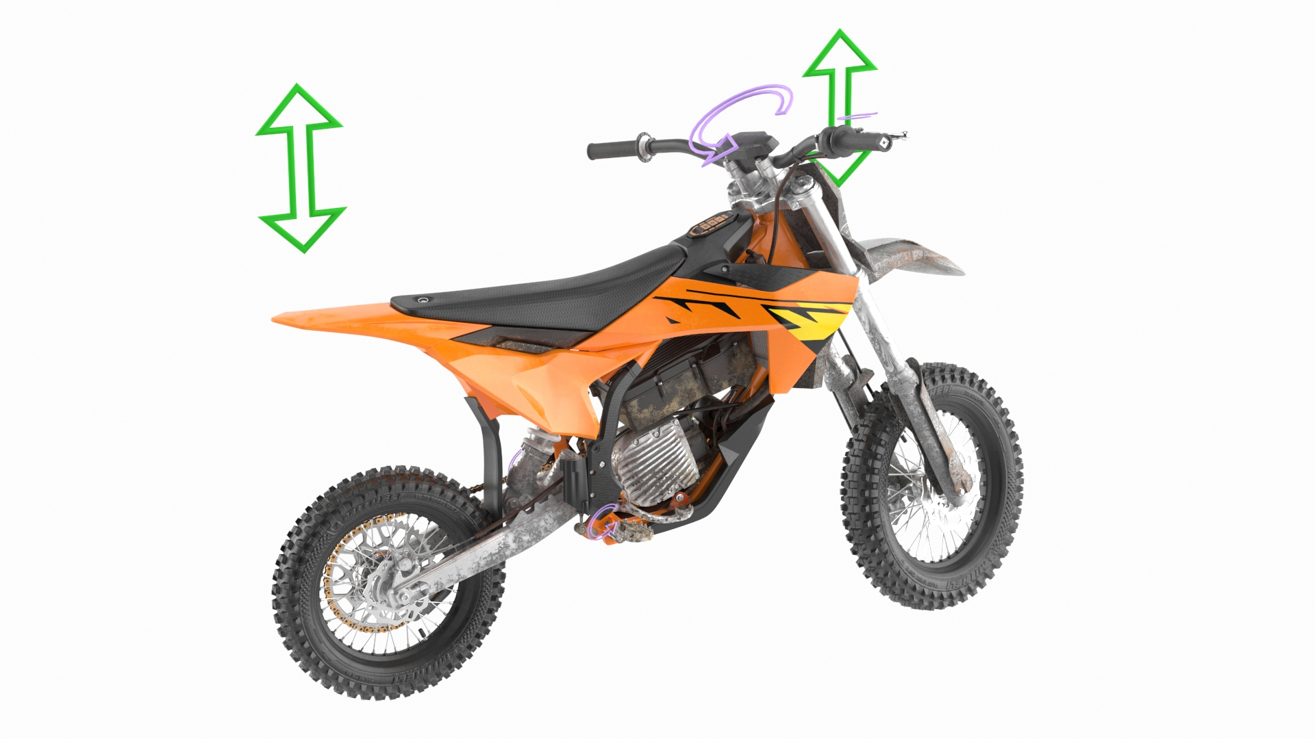 3D Electric Mini Cross Bike KTM SX-E 5 Rigged - TurboSquid 2390539