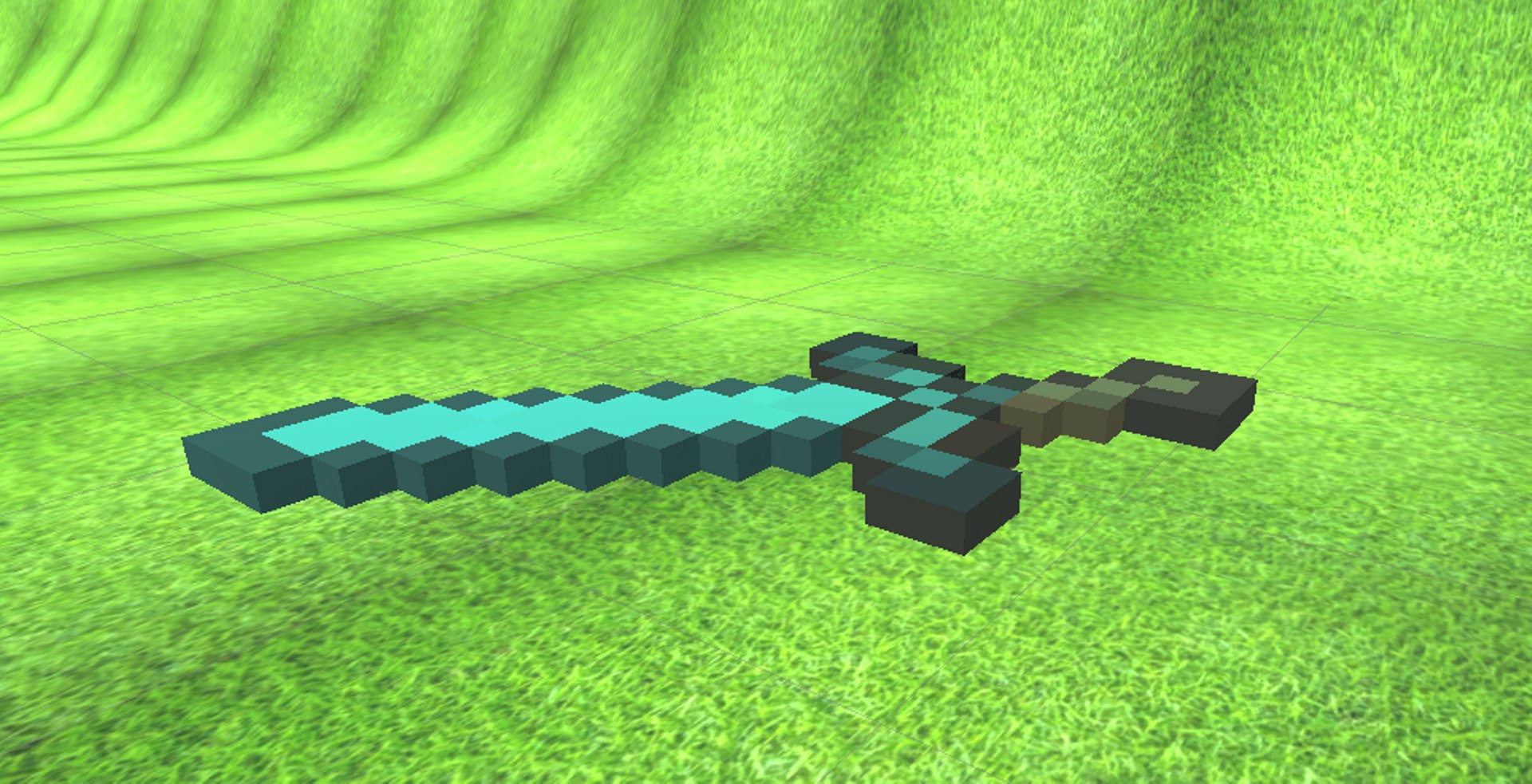 Minecraft Sword Diamond Model - TurboSquid 1682617