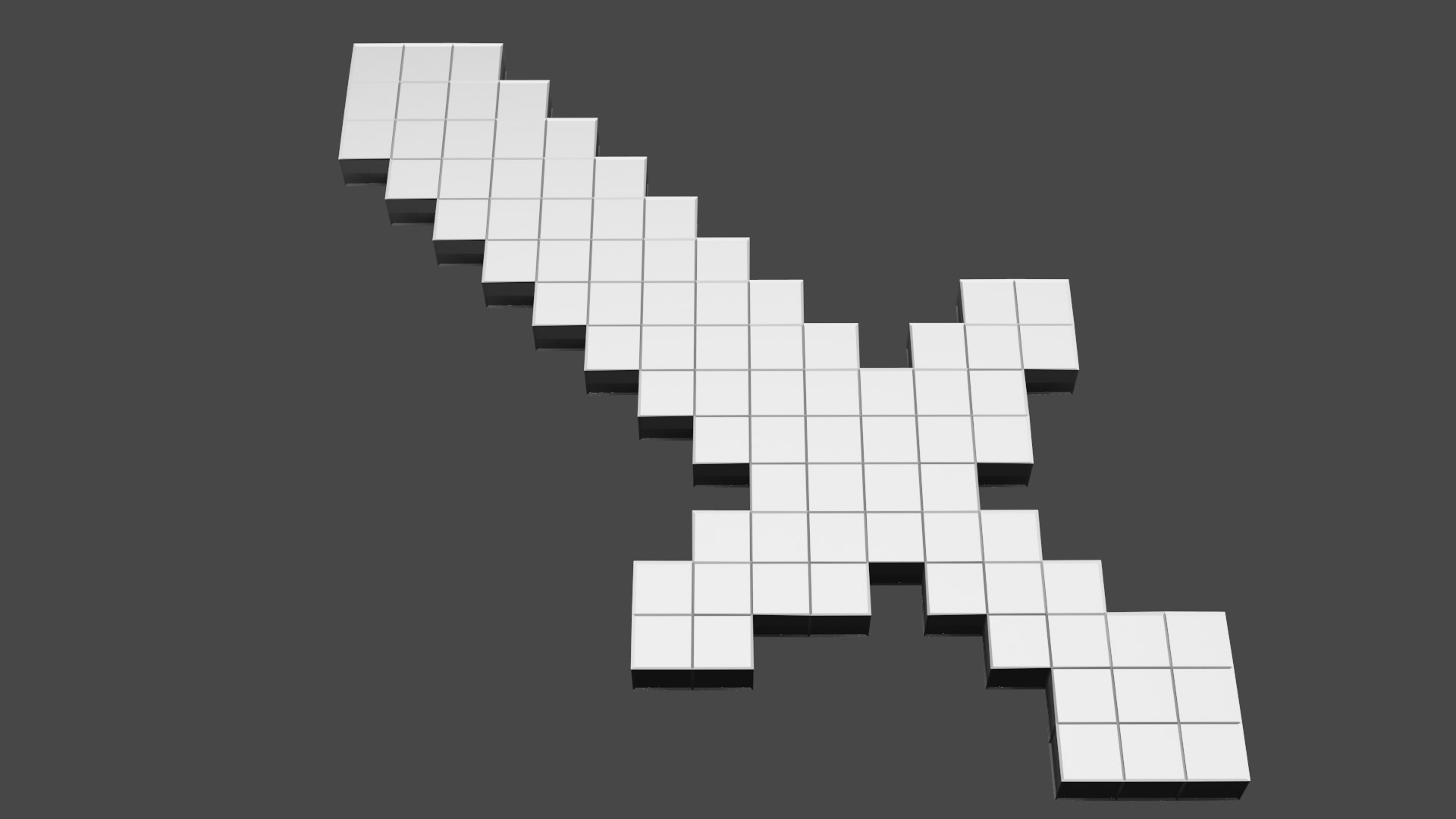 Minecraft Sword Diamond Model - TurboSquid 1682617