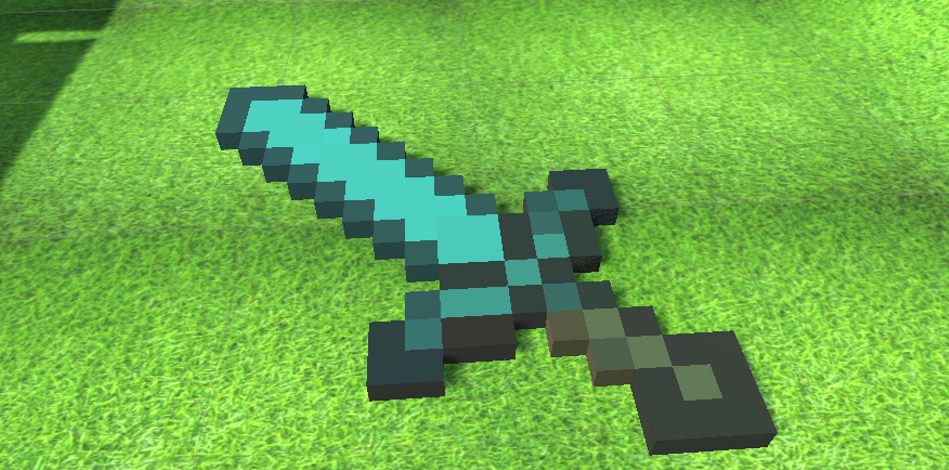 Minecraft Sword Diamond Model - TurboSquid 1682617