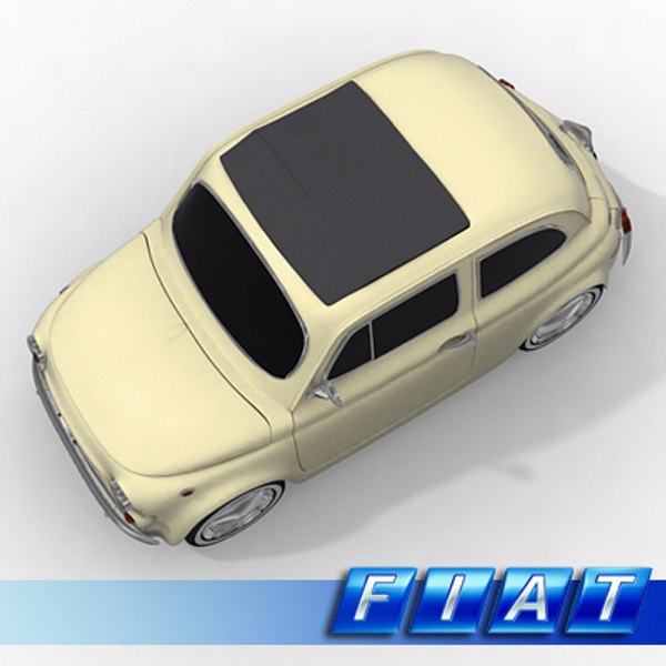 3d fiat 500 car model