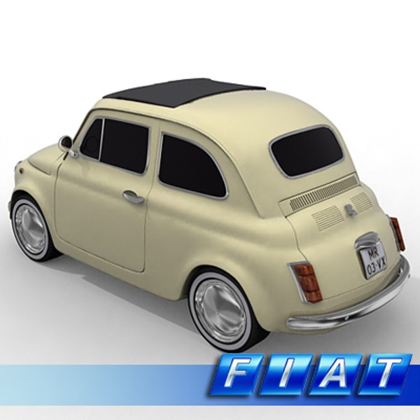 3d fiat 500 car model