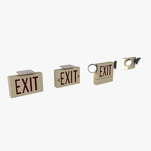3D Exit Sign Models - Browse & Download Formats - TurboSquid
