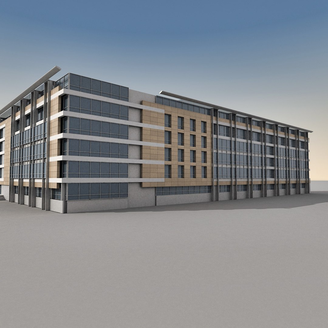 3d model modern building