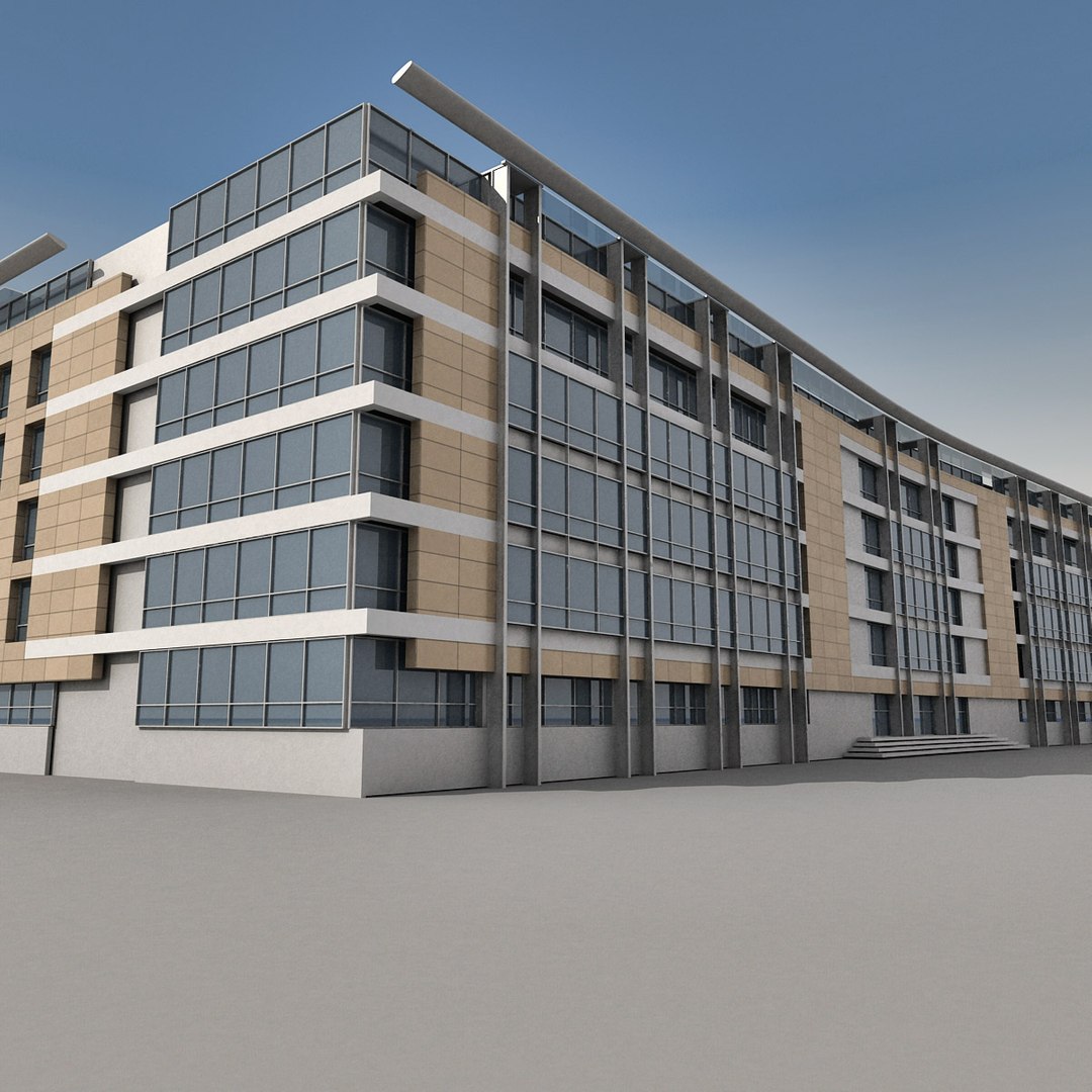 3d model modern building