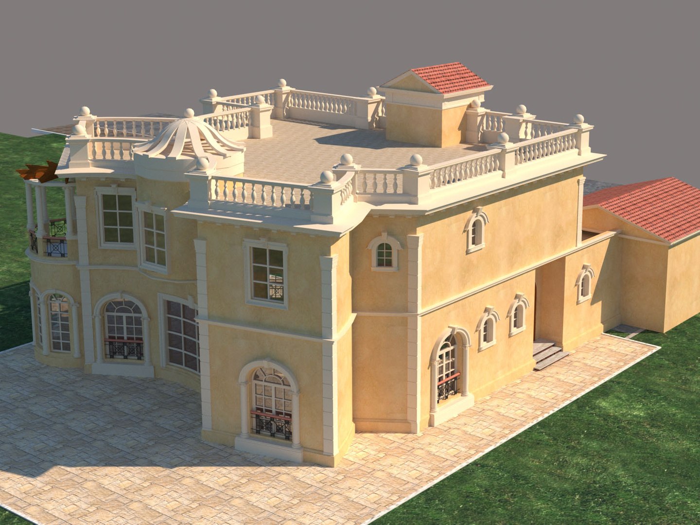 3D Roman Villas Model - TurboSquid 1166860