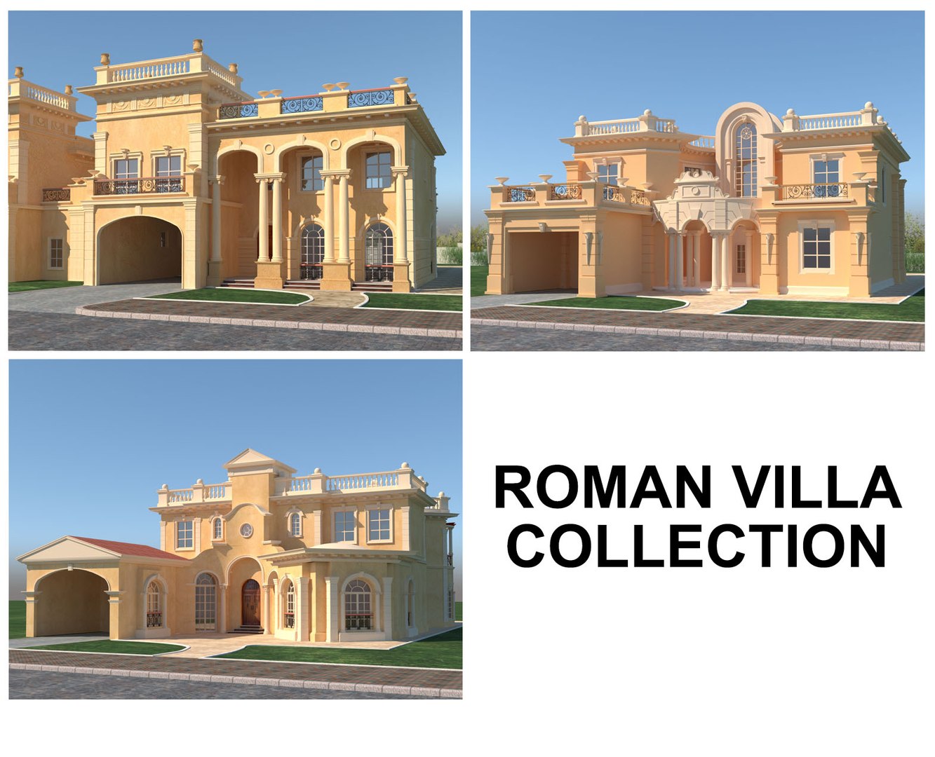 3D Roman Villas Model - TurboSquid 1166860