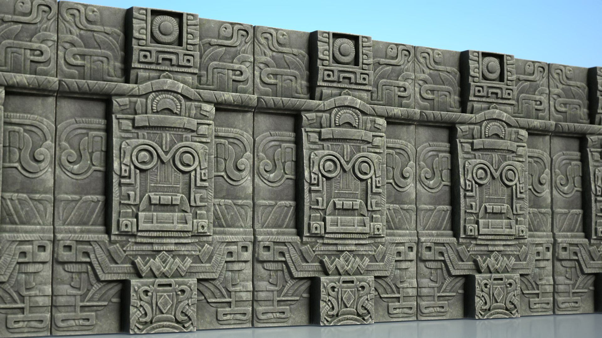 High Poly Mayan Walls - 240418 3D - TurboSquid 2217997