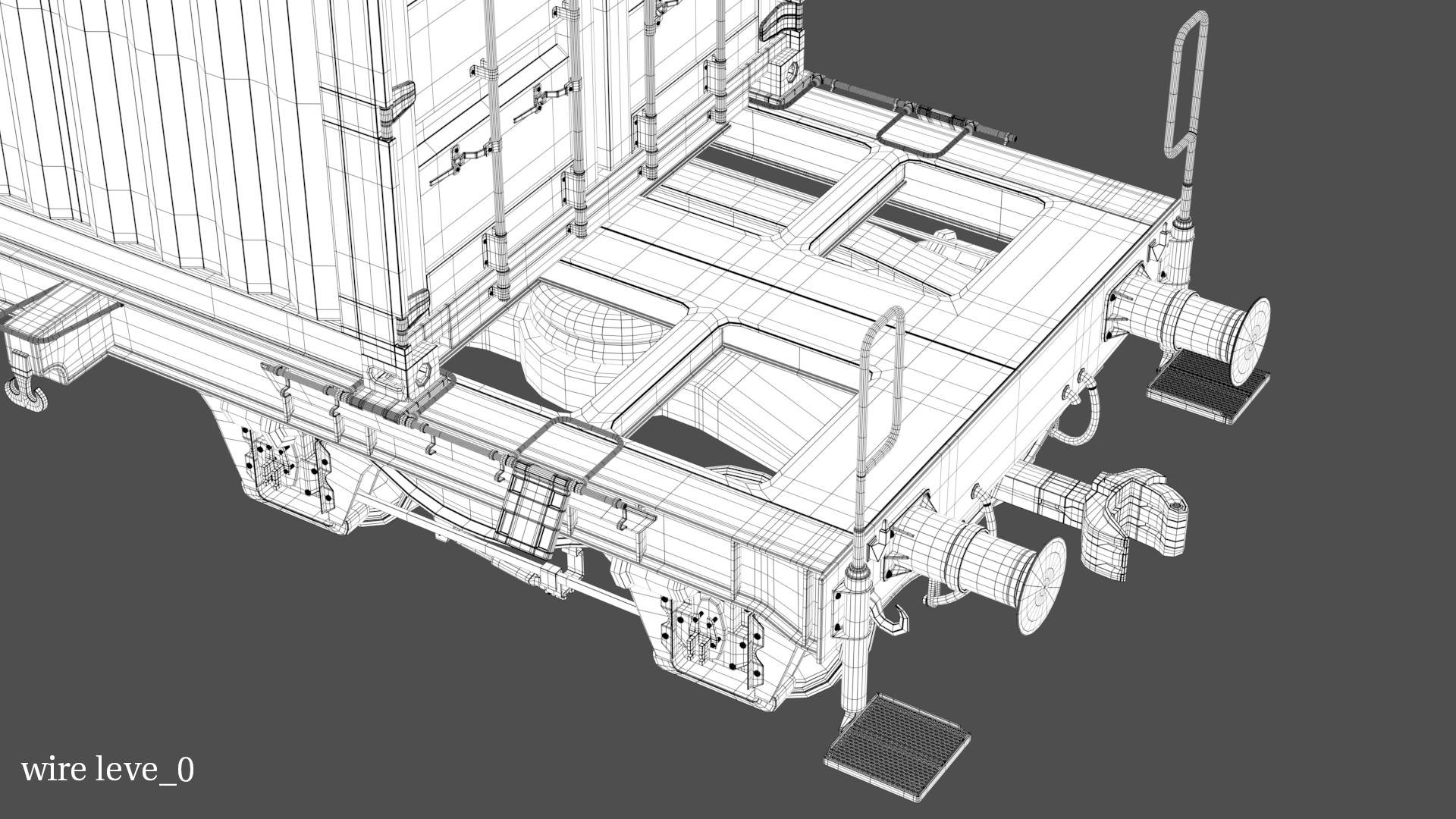 3D Container Wagon - TurboSquid 1637437