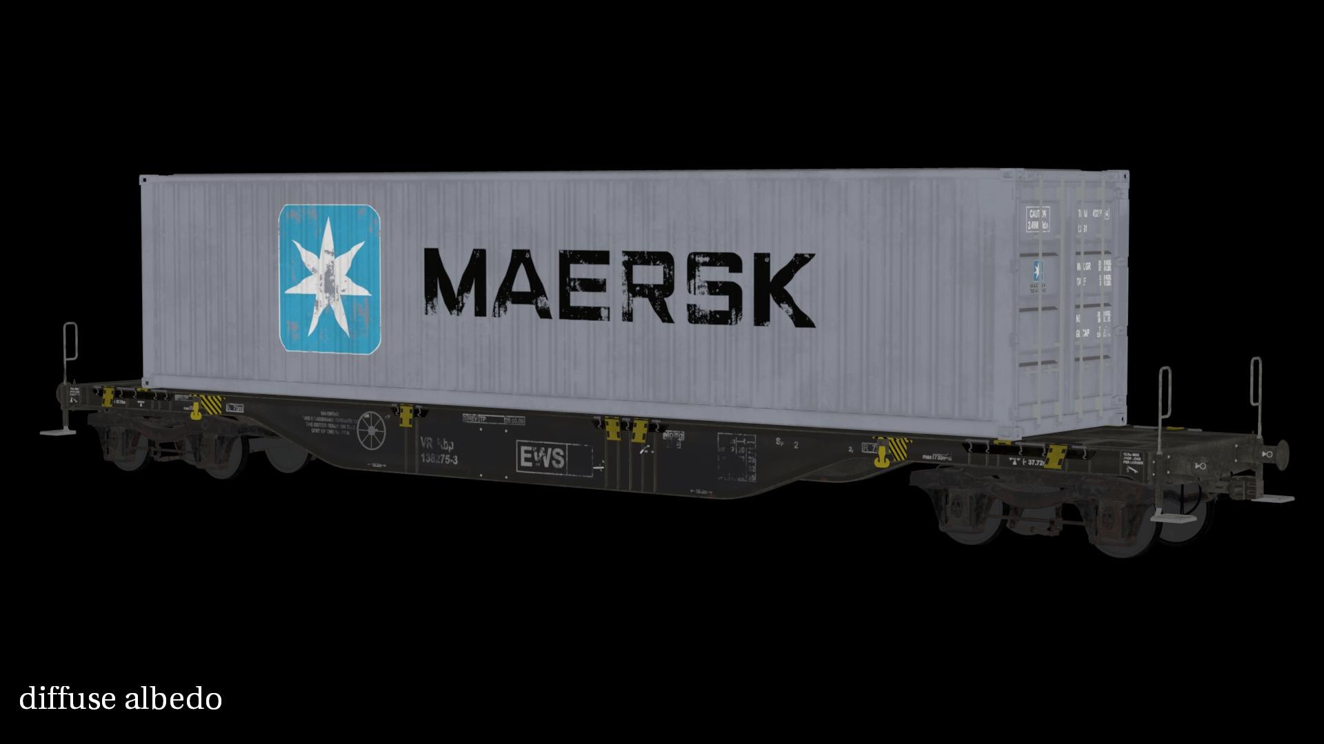 3D container wagon - TurboSquid 1637437