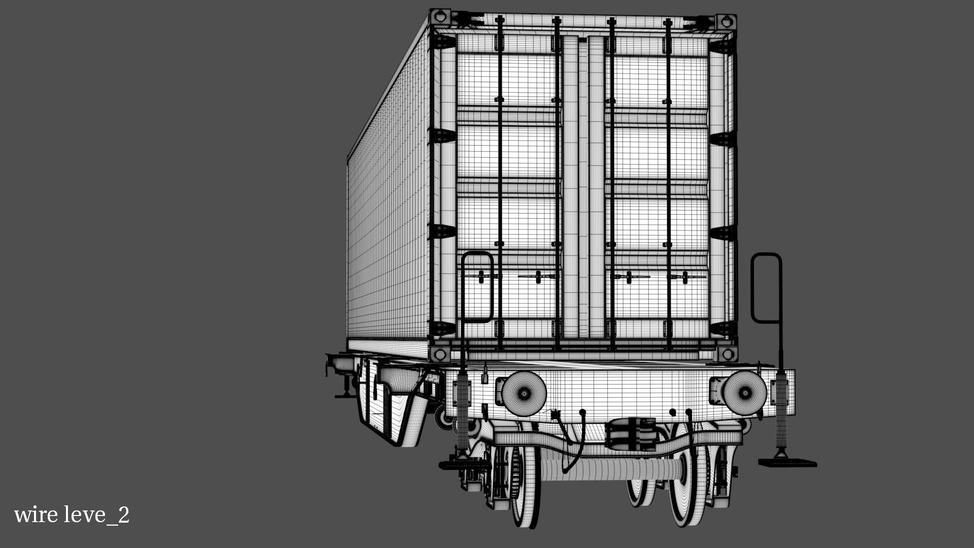 3D Container Wagon - TurboSquid 1637437
