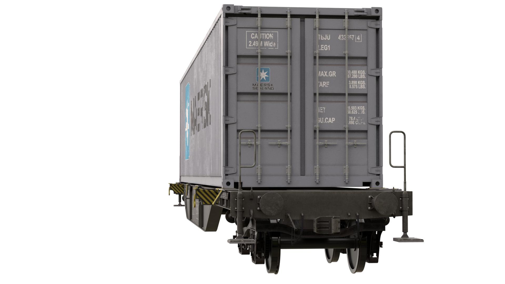 3D Container Wagon - TurboSquid 1637437