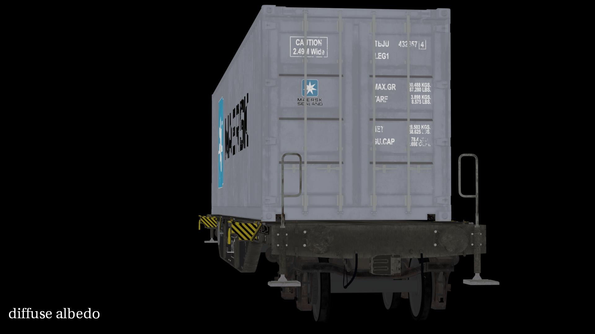 3D container wagon - TurboSquid 1637437