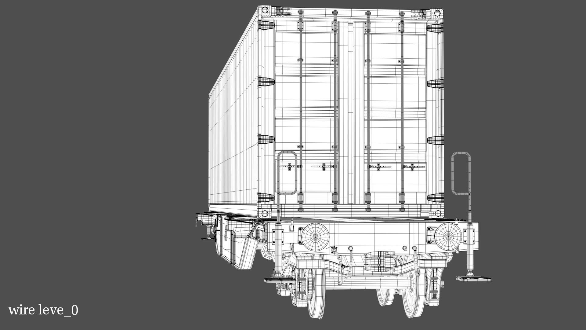 3D Container Wagon - TurboSquid 1637437